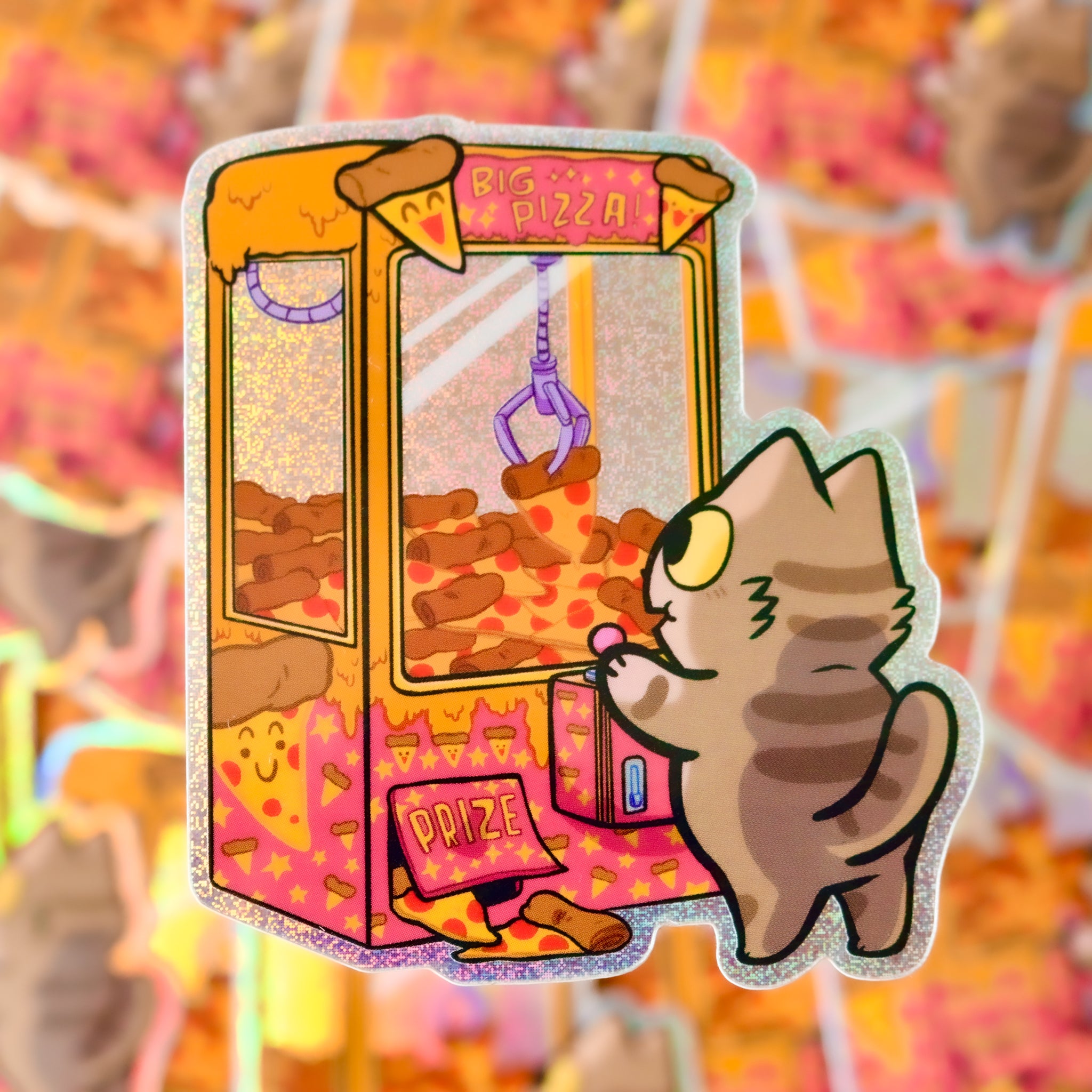 Claw Machine Cat Vinyl Sticker – Our Super Adventure Official Online Store